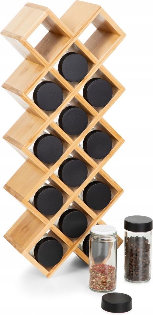 Homl a Zestaw Przyprawników B2 Bamboo Essentials Na Bambusowym Stojaku ...