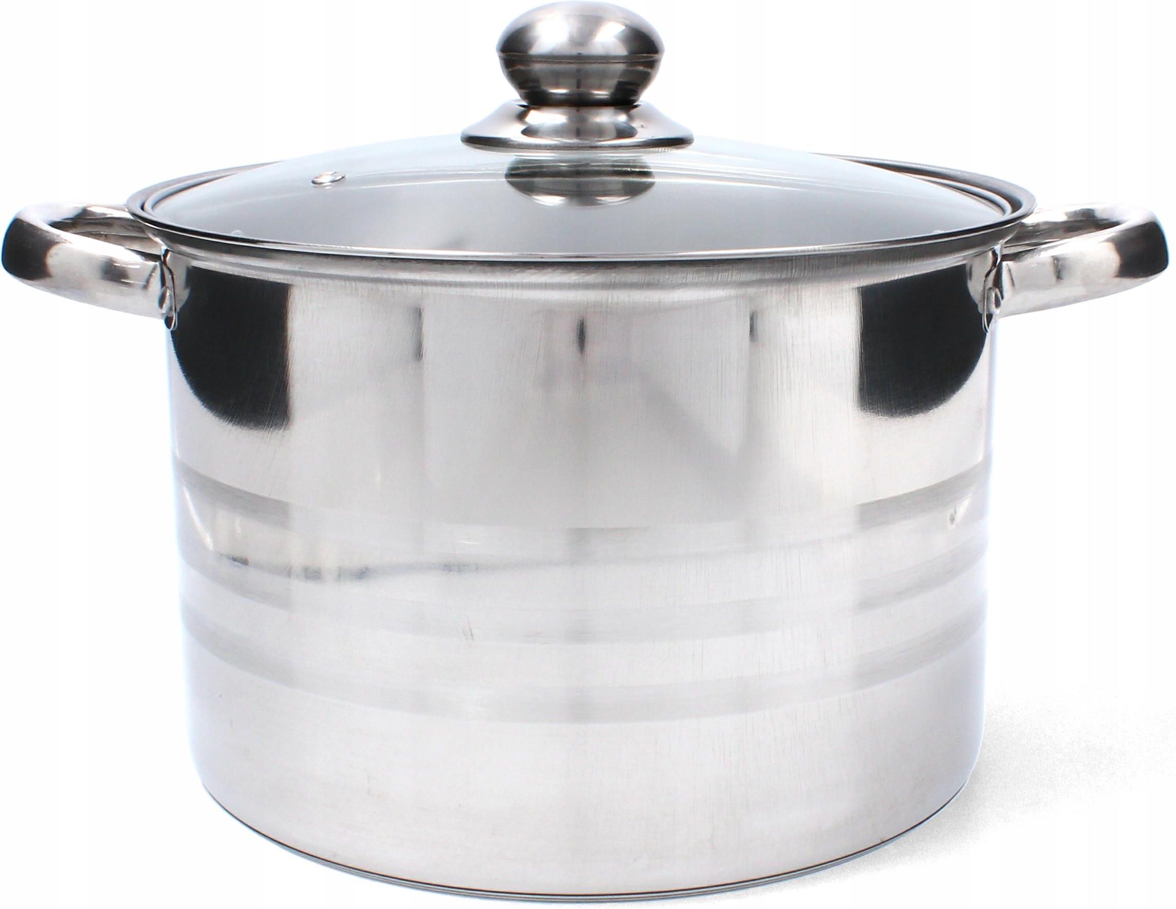 Cookline Garnek Z Pokrywą Tradycyjny Stalowy Kilkuwarstwowe Dno 22cm 7 ...