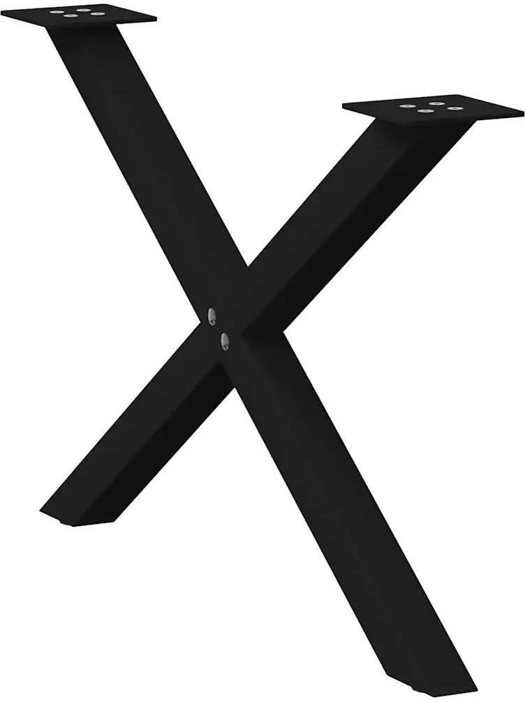 VidaXL Nogi Do Stolika Kawowego W Kształcie Litery X 2 Szt Czarne Stal ...