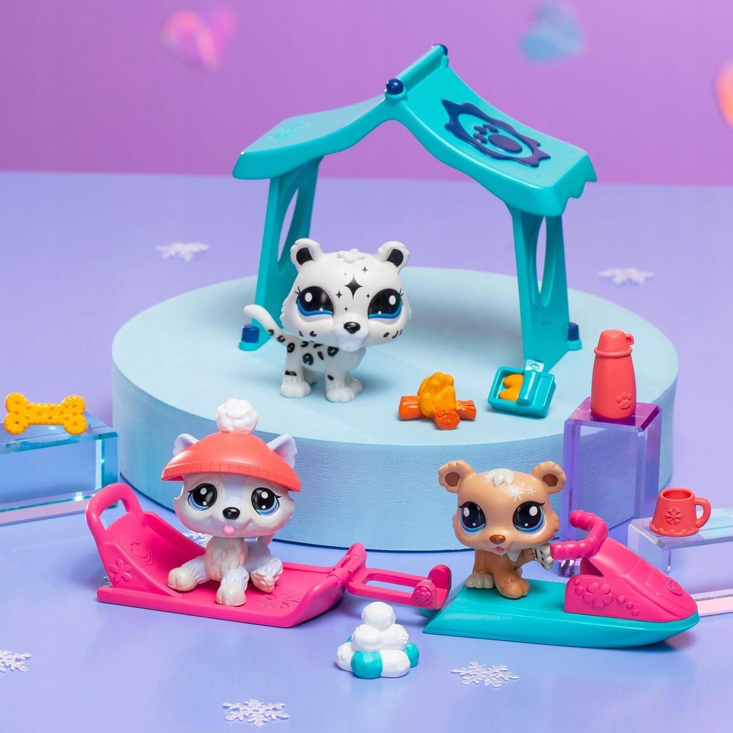 Bandai Nowe Littlest Pet Shop Figurki Zimowy Zestaw Snowy Day ...