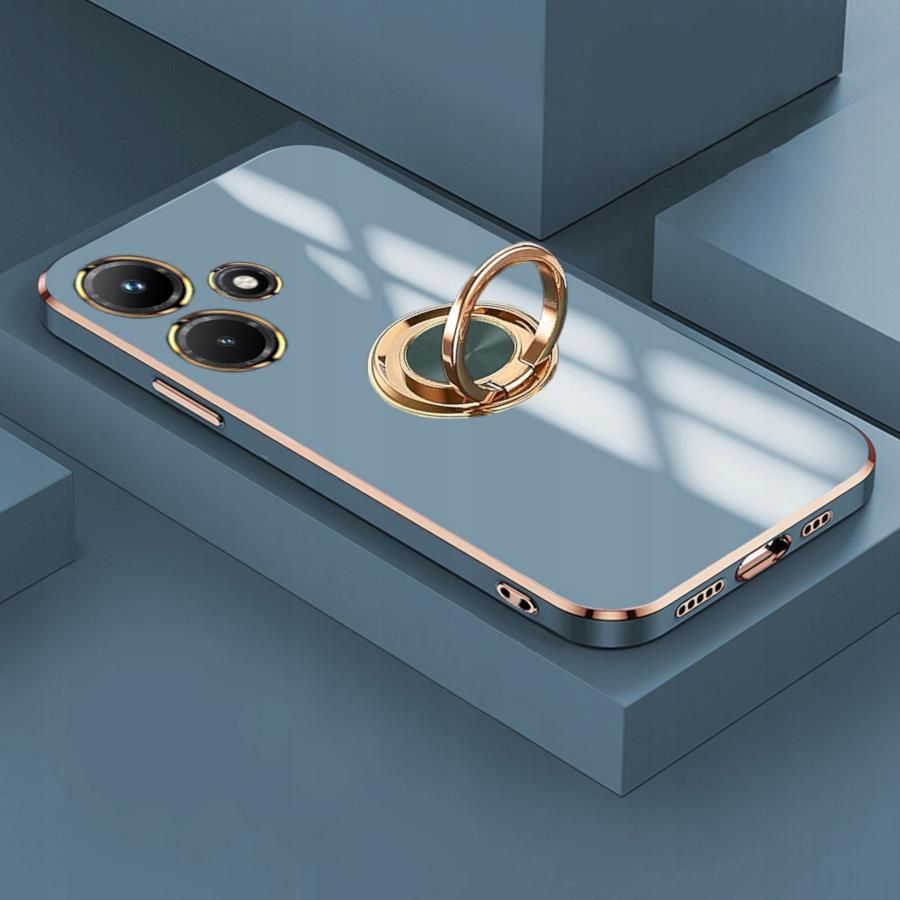 Etui Glamour Złote Ramki Ring Kolor Do Infinix Hot 30 4G - Etui na ...