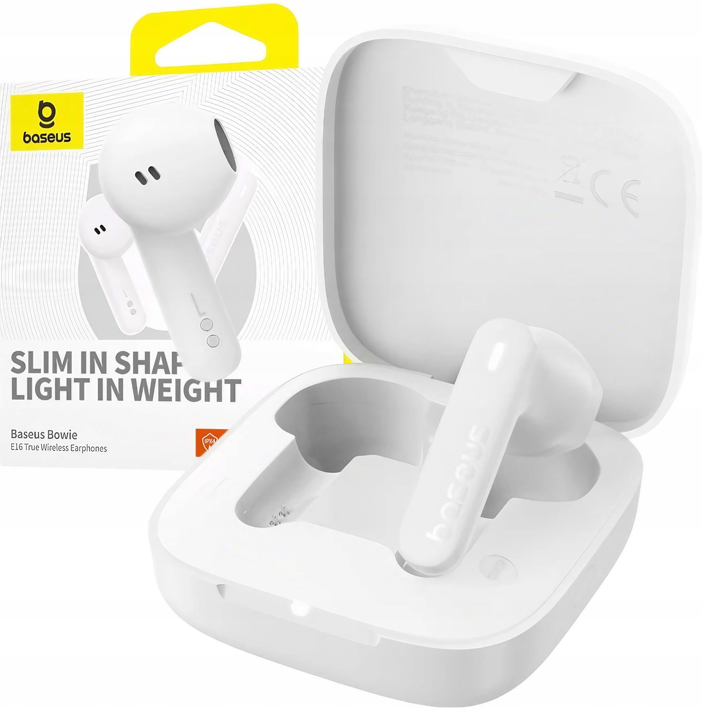 Słuchawki BASEUS BOWIE E16 - BEZPRZEWODOWE SŁUCHAWKI BLUETOOTH 5.3, 30h ...