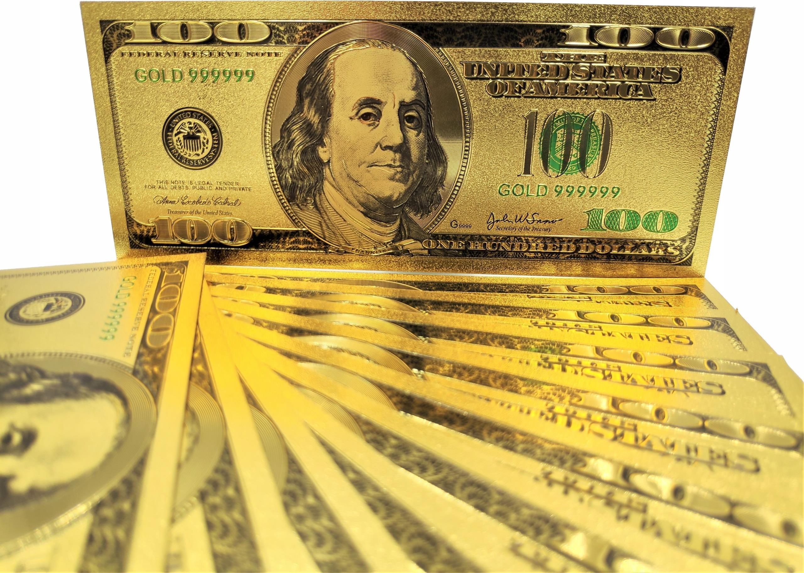 100 Dolarów Usa Kolekcjonerski Banknot Pozłacany - Ceny i opinie - Ceneo.pl