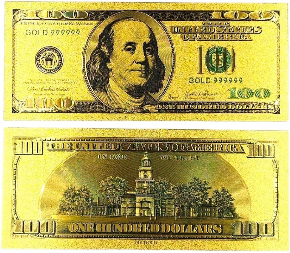 100 Dolarów Usa Kolekcjonerski Banknot Pozłacany - Ceny i opinie - Ceneo.pl