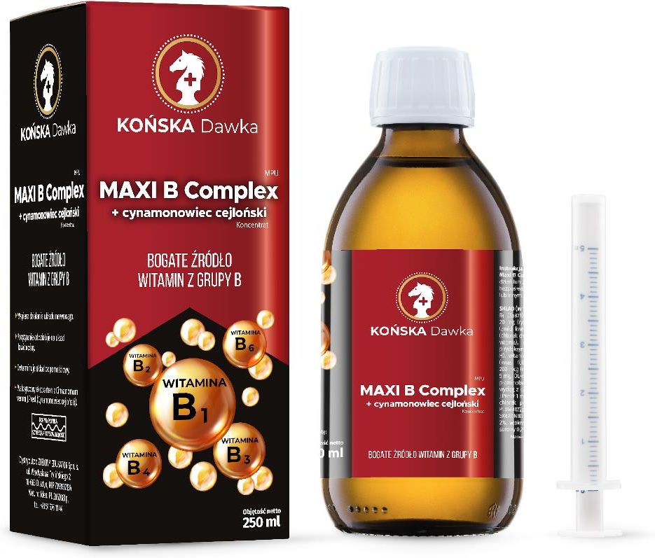 Maxi B Complex + Cynamonowiec Cejloński 125ml Końska Dawka - Opinie i ...