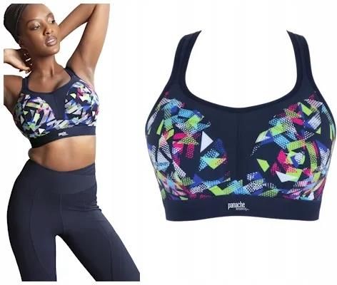 38FF 85H Panache Sport graphic print biustonosz sportowy bez fiszbin ...