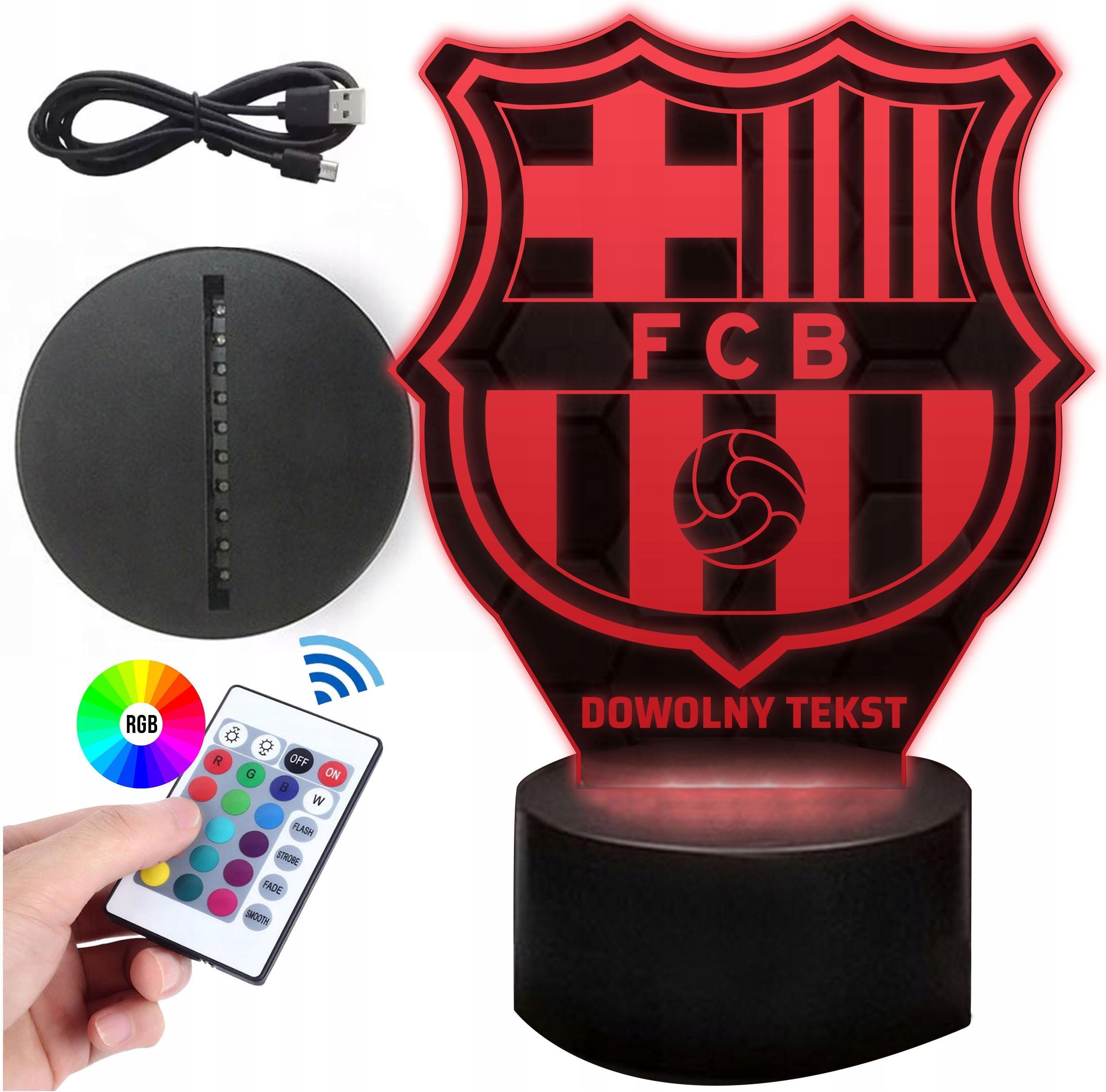 Lampka Nocna Z Imieniem Fc Barcelona Barca 3D Led - Opinie i atrakcyjne ...