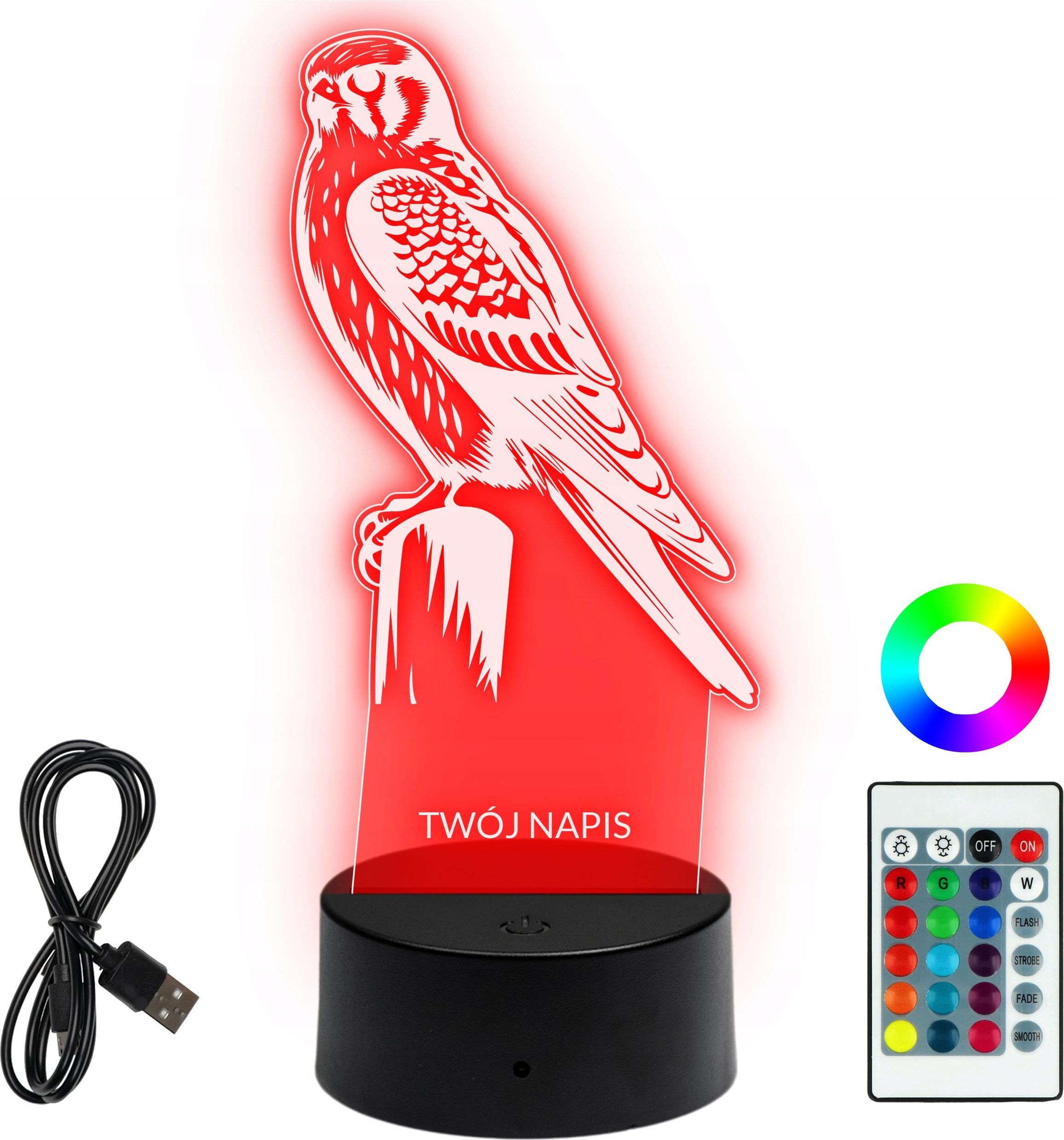 Lampka Statuetka Rgb Led 3D Pustułka Ptak Ptaszek - Opinie i atrakcyjne ...