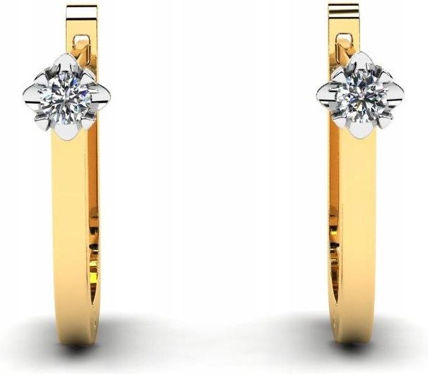Kolczyki ZłOTE Z Topazami 0,14CT - Ceny i opinie - Ceneo.pl