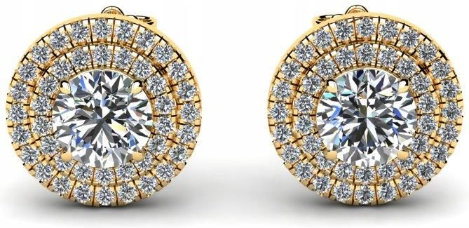 Kolczyki ZłOTE OKRąGłE Topazy Z Brylantami 2,67CT - Ceny i opinie - Ceneo.pl