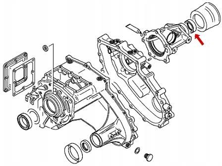 Blok silnika Mitsubishi Uszczelniacz Reduktora Wału L200 Pajero ...