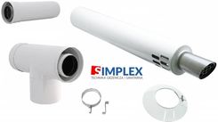 System kominkowy Jeremias zestaw kominowy 60/100 na 80/125 do kotłów kondensacyjnych De Dietrich ...