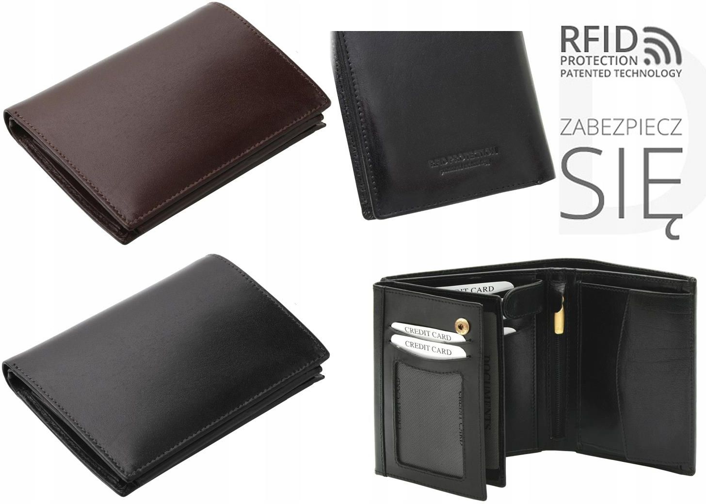 Męski portfel ze skóry z zabezpieczeniem Rfid 358 - Ceny i opinie ...