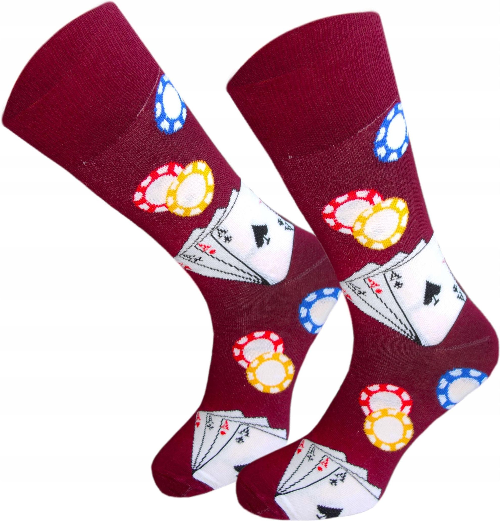 Polskie Skarpety męskie Milena Karty Poker Kasyno rozmiar 39-42 2 ...