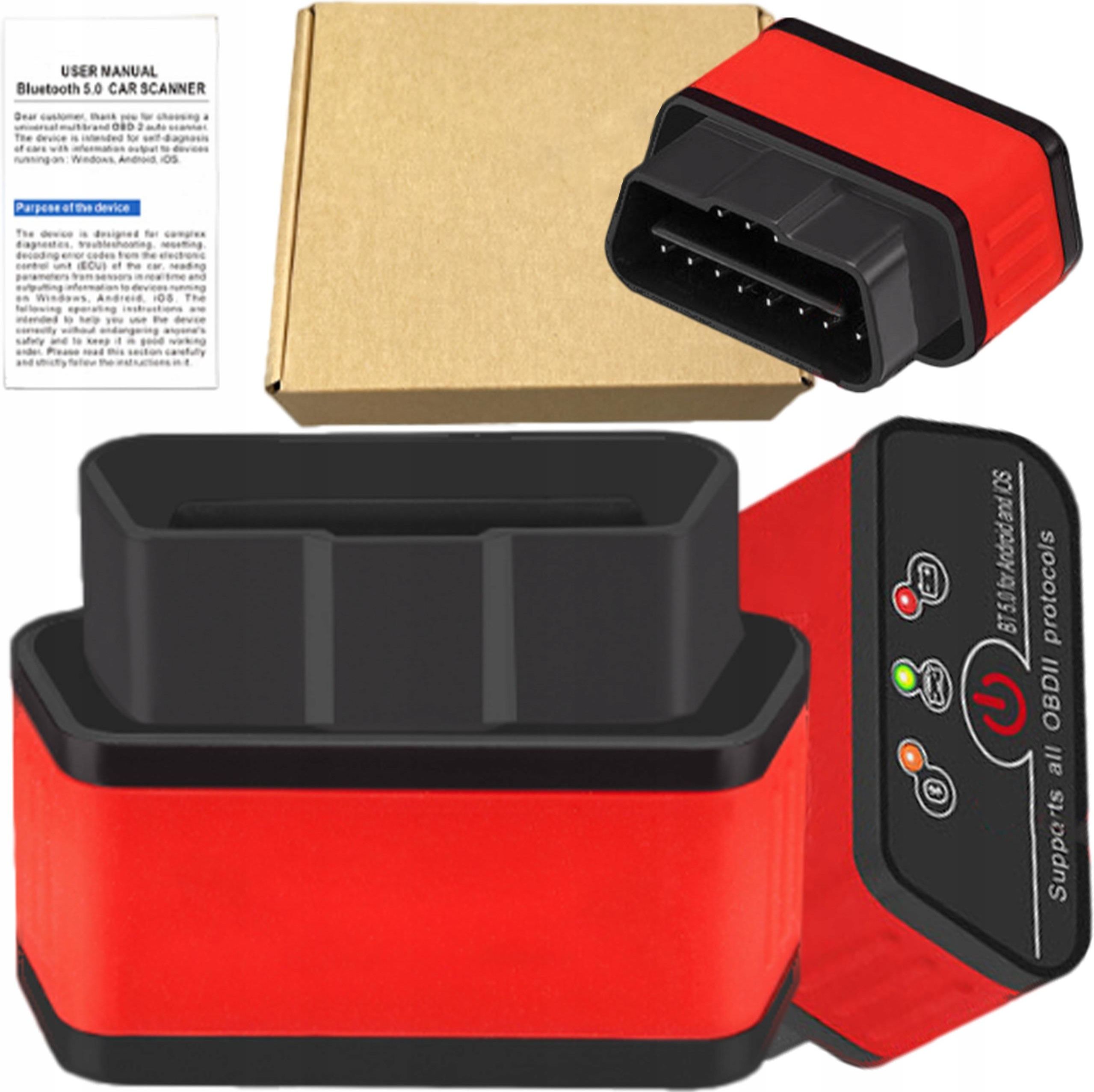 Lewer Interfejs Diagnostyczny Elm327 Obd2 Bluetooth 5.0 Android/Ios ...