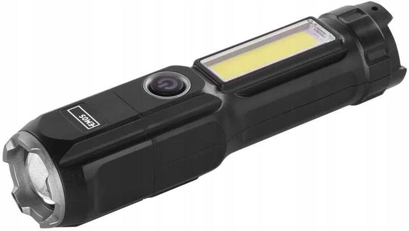 Latarka Emos Latarka Led Plastikowa 110Lm Z Zoomem Ładowalna 1200Mah ...