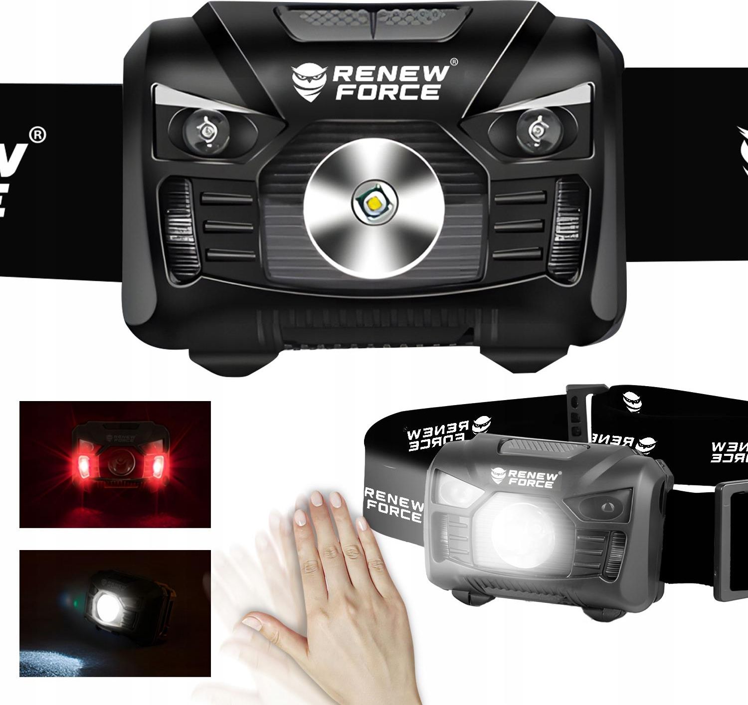 Latarka Renew Force Latarka Czołowa Led Akumulatorowa Wodoodporna ...