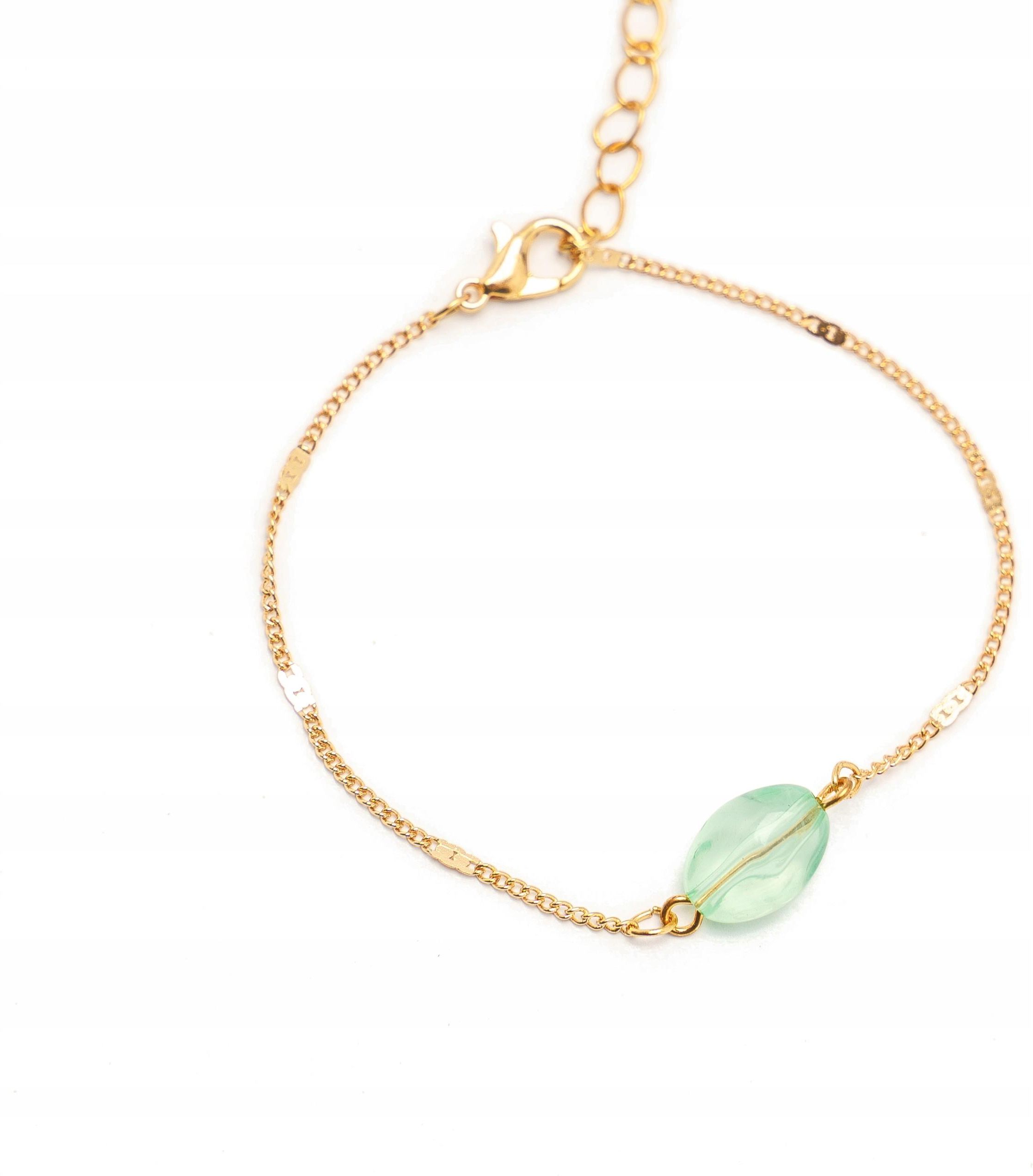 Svnx Bransoletka Zielony Kamień Złota Stal 30958 - Ceny i opinie - Ceneo.pl