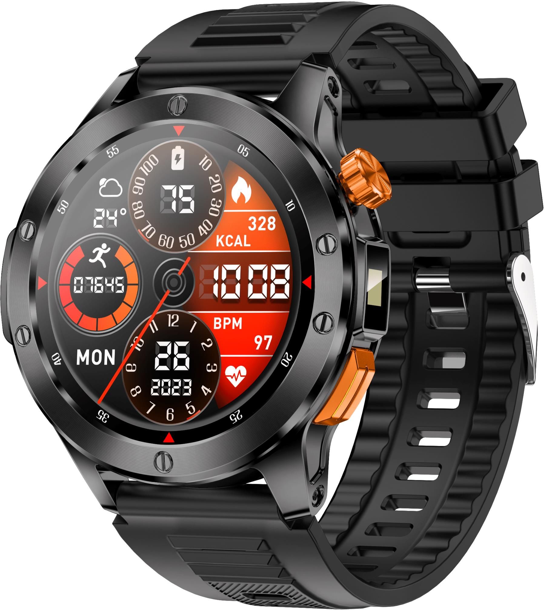 Smartwatch V21 z latarką 100+ trybów aktywności sportowy zegarek męski ...