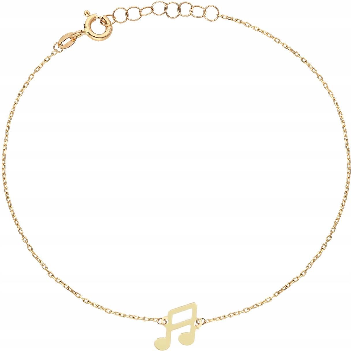 Złota bransoletka nutka nuta Pr. 585 Grawer - Ceny i opinie - Ceneo.pl