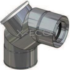 Umet Kolano koncentryczne SPS 90 stopni z rewizją 80/125 (KRK9008012) - opinie i ceny na Ceneo.pl