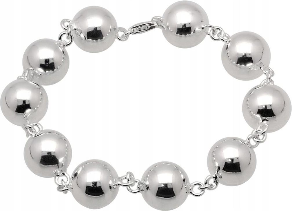 Bransoletka srebrna 20cm kula 12mm 925 - Ceny i opinie - Ceneo.pl