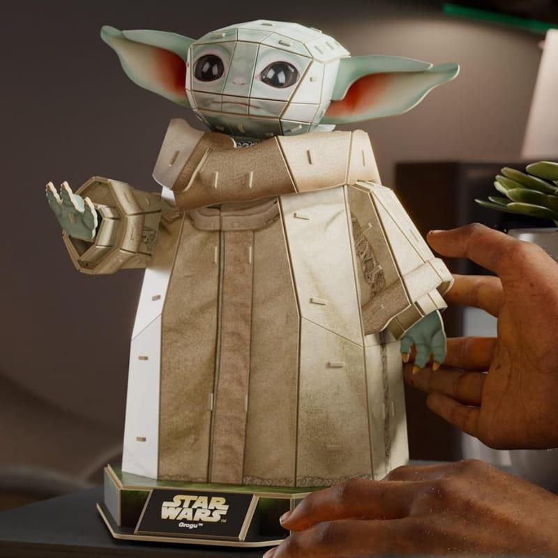 Star Wars Grogu Baby Yoda Mandalorian Figurka 4D Build Puzzle 3D Model ...