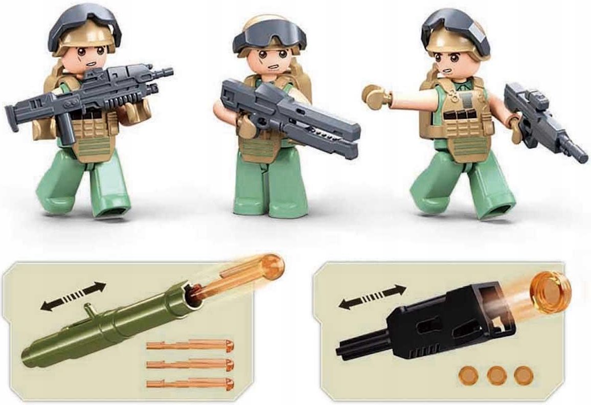 Sluban Klocki Czołg Amerykański Abrams Oef-M1Xs 322El. Armia Nowośc ...