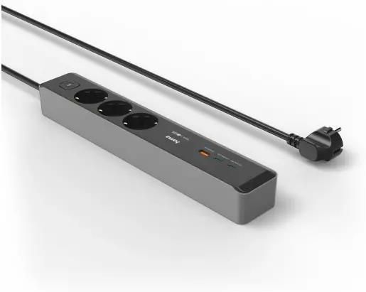 Listwa zasilająca Hama 3 gniazda 1,4m USB PD 100W Czarny (223192 ...