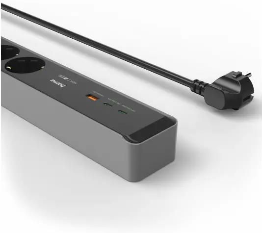 Listwa zasilająca Hama 3 gniazda 1,4m USB PD 100W Czarny (223192 ...