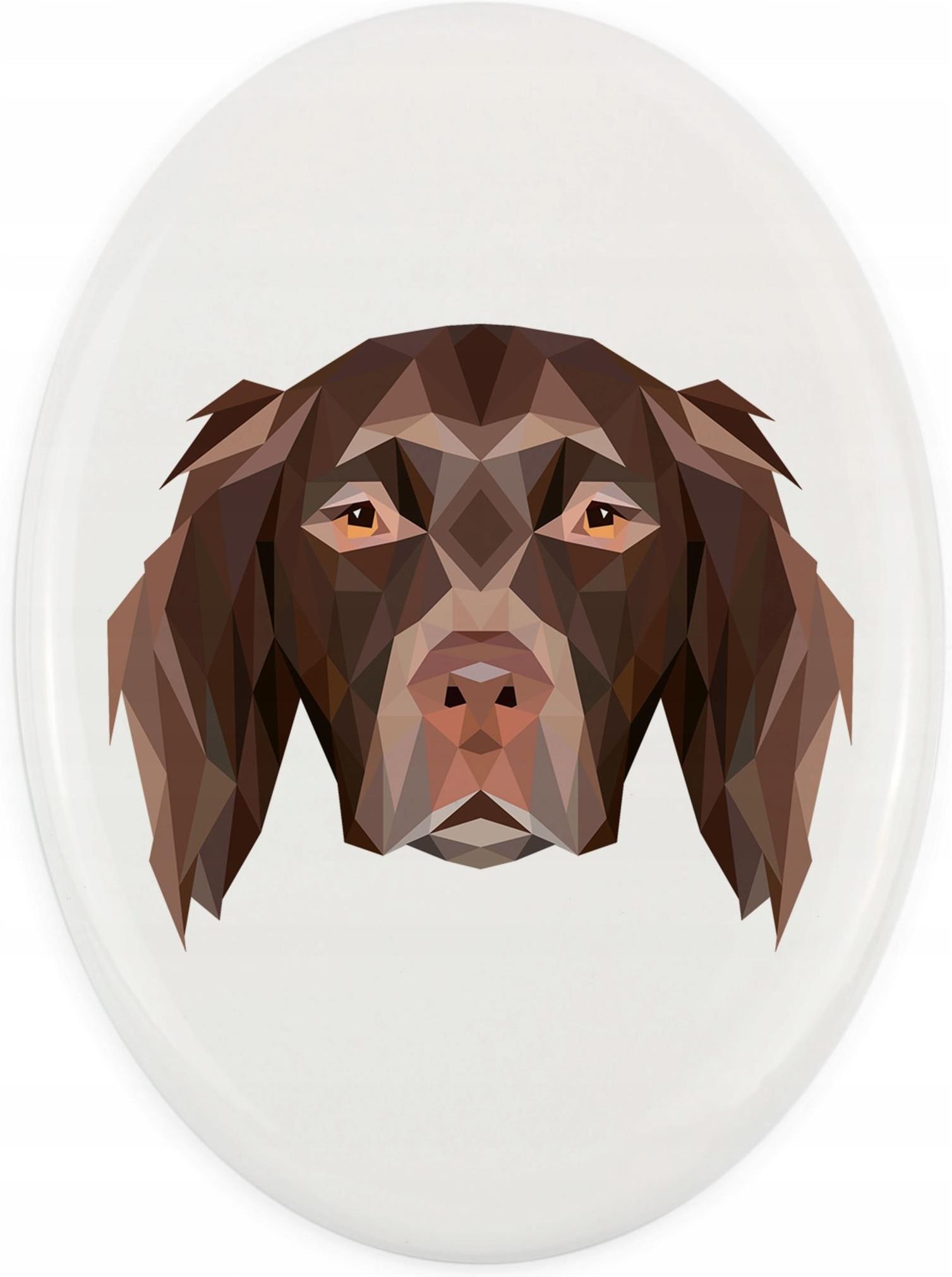 Münsterländer -Płytka Ze Zdjęciem I Napisem Geometryczna Marki Art-Dog ...