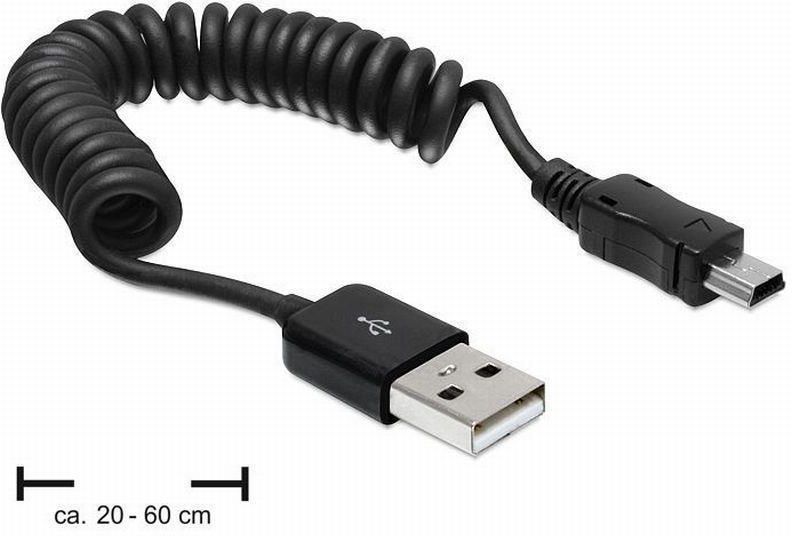 Delock Kabel Mini USB 20cm-60cm spiralny (83164) - Opinie i ceny na ...