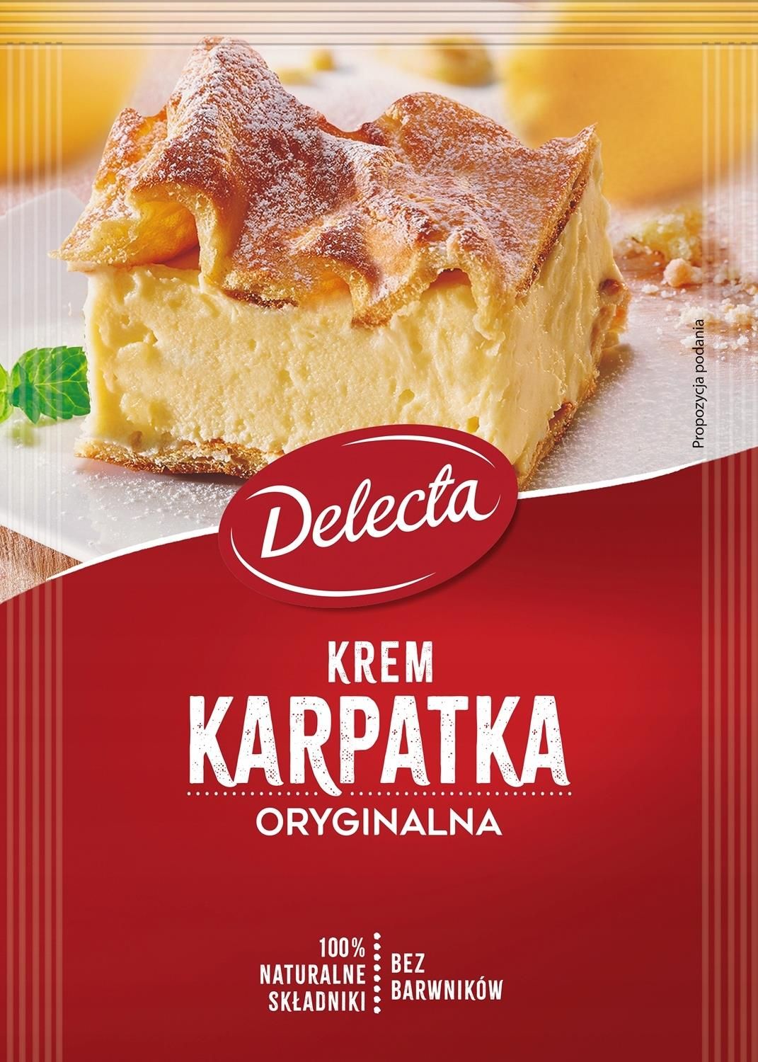 Delecta Krem Karpatka Oryginalna 3X250g Tradycyjny Do Ciast Waniliowy ...