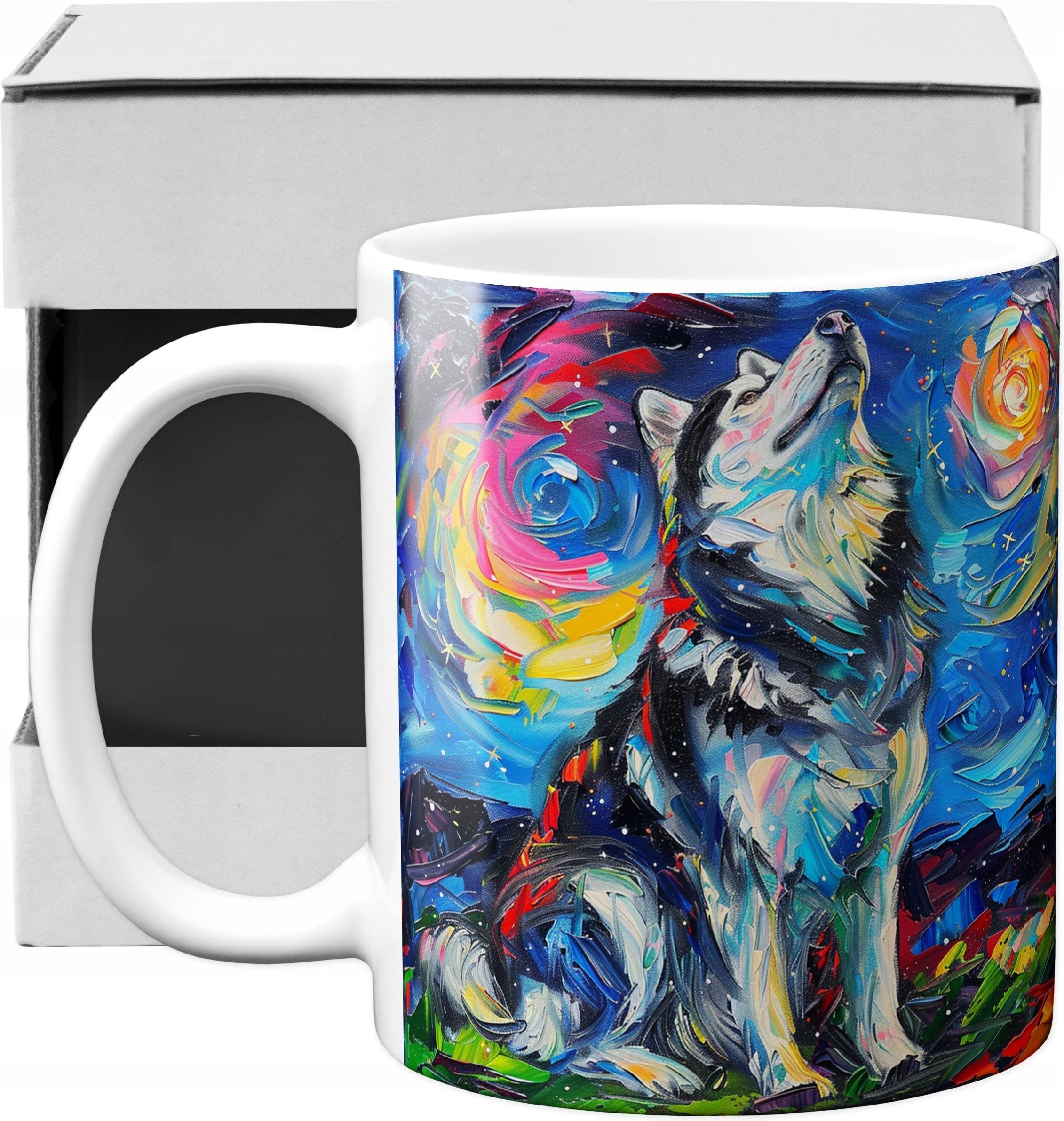 Alaskan Malamute Starry Night Gwiaździsta Noc Kubek Pies Alaska Malamut ...