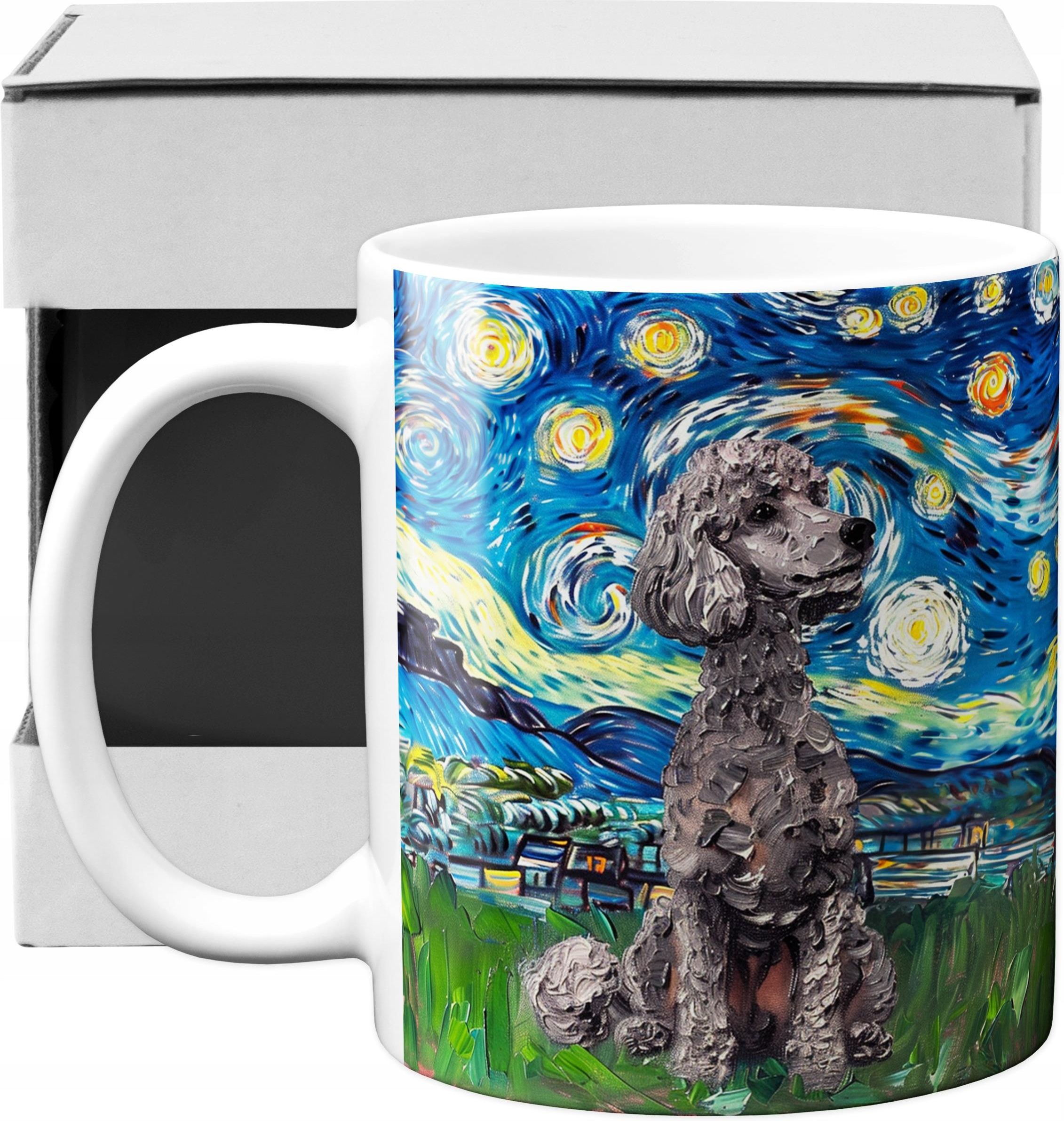 Pudel Starry Night Gwiaździsta Noc Kubek Z Pudlem Pies Poodle Dog ...