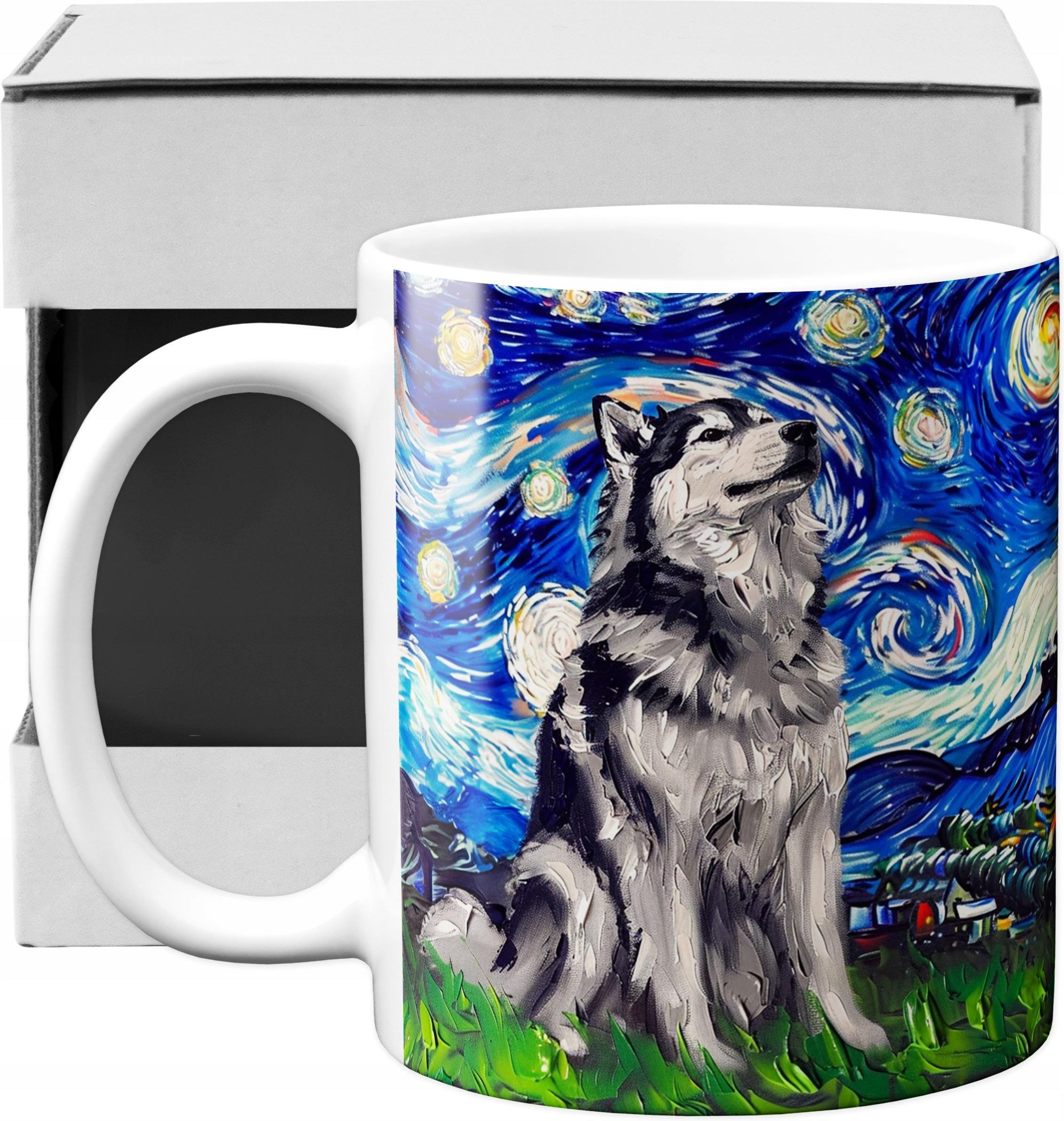 Alaskan Malamute Starry Night Gwiaździsta Noc Kubek Pies Alaska Malamut ...