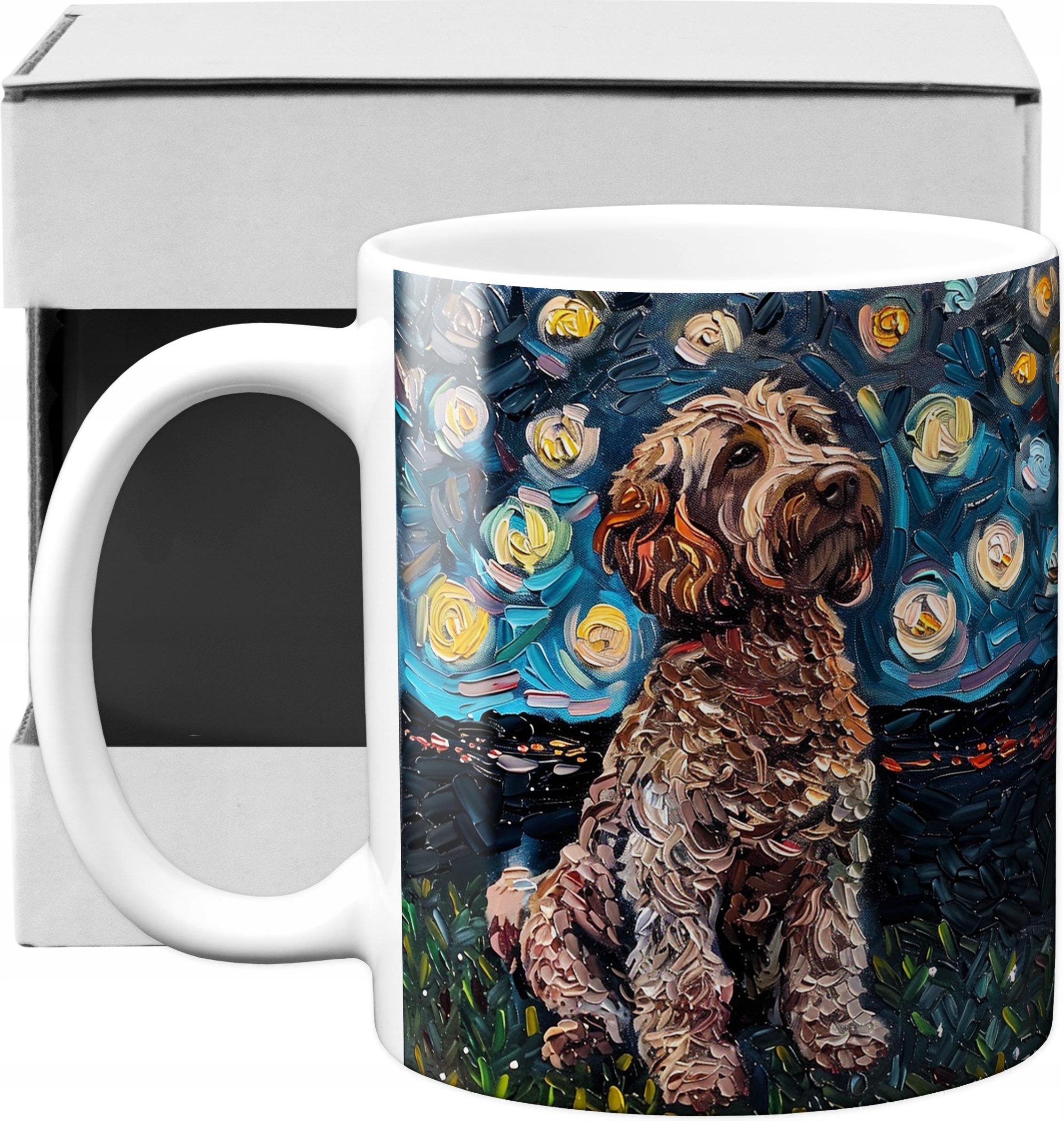 Lagotto Romagnolo Starry Night Gwiaździsta Noc Kubek Z Psem Pies Dog ...