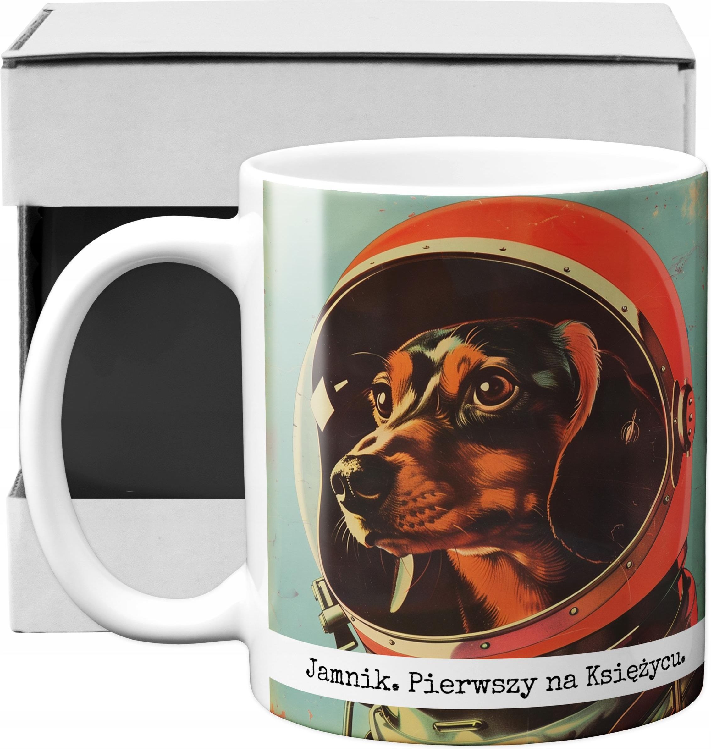 Kubek Z Psem Jamnik Dachshund Wiener Pies Astronauta Dog Księżyc Psina ...