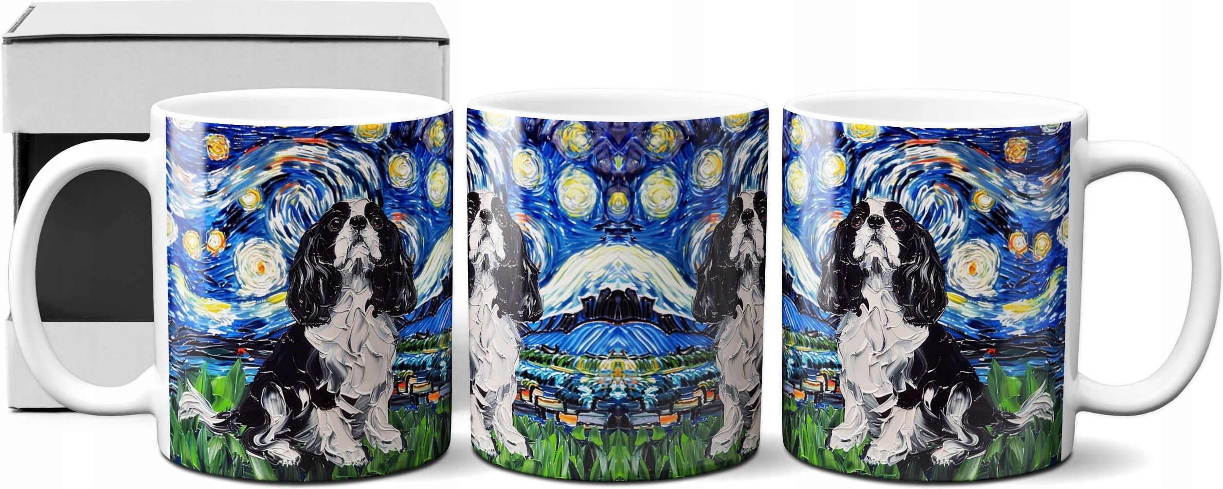 Cavalier King Charles Spaniel Starry Night Gwiaździsta Noc Kubek Pies ...