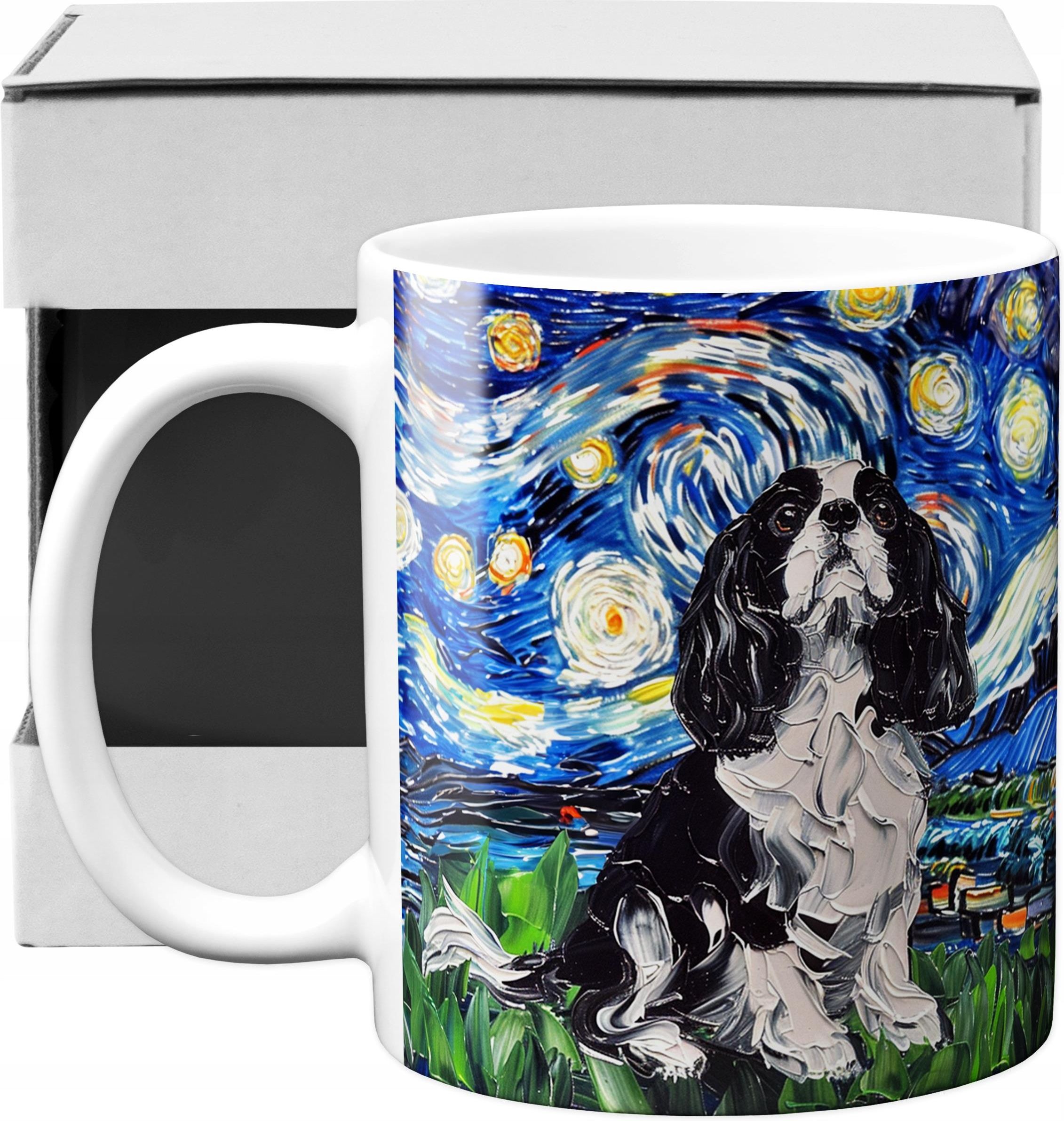 Cavalier King Charles Spaniel Starry Night Gwiaździsta Noc Kubek Pies ...