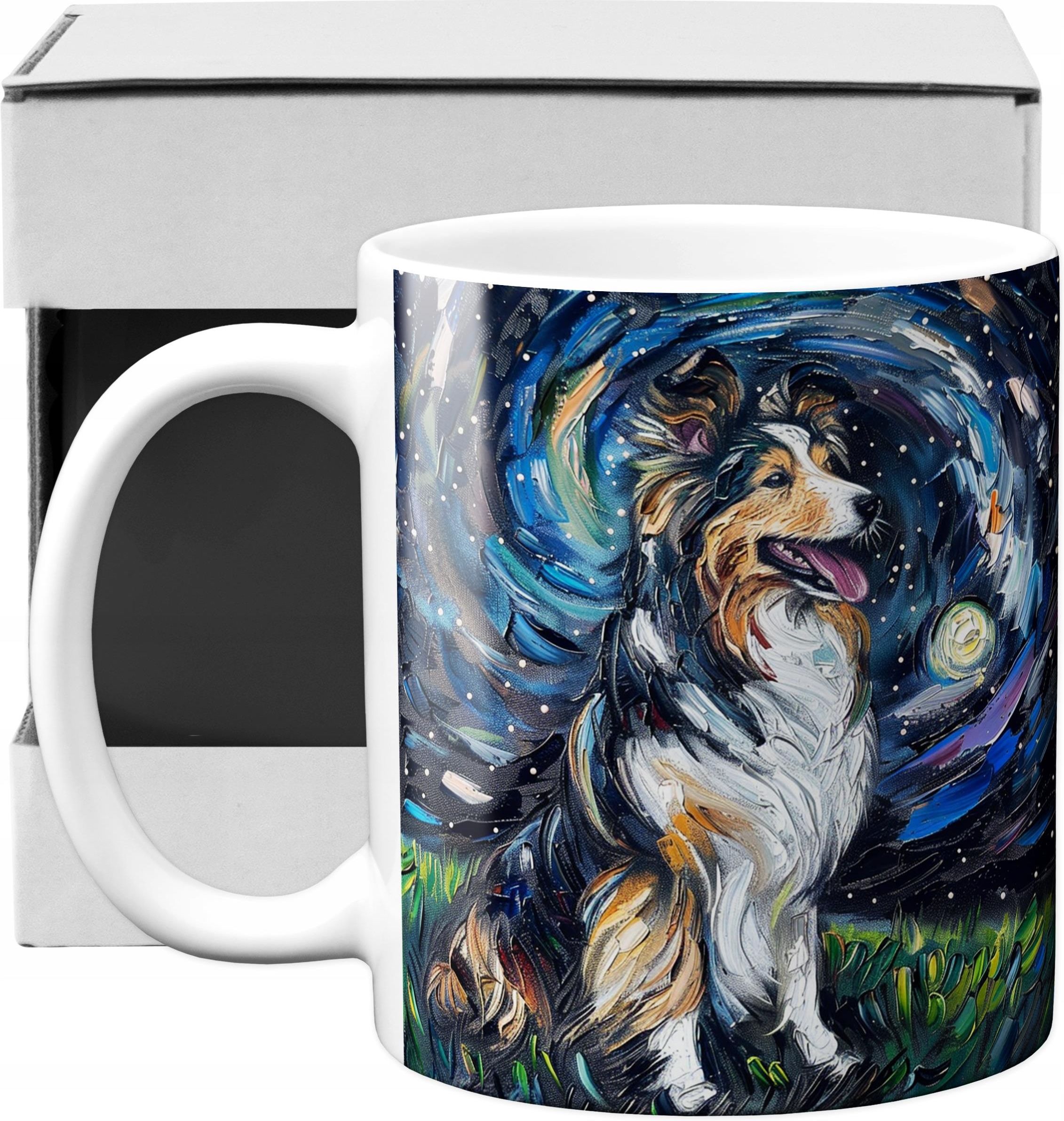 Owczarek Szetlandzki Starry Night Gwiaździsta Noc Kubek Pies Szetland ...