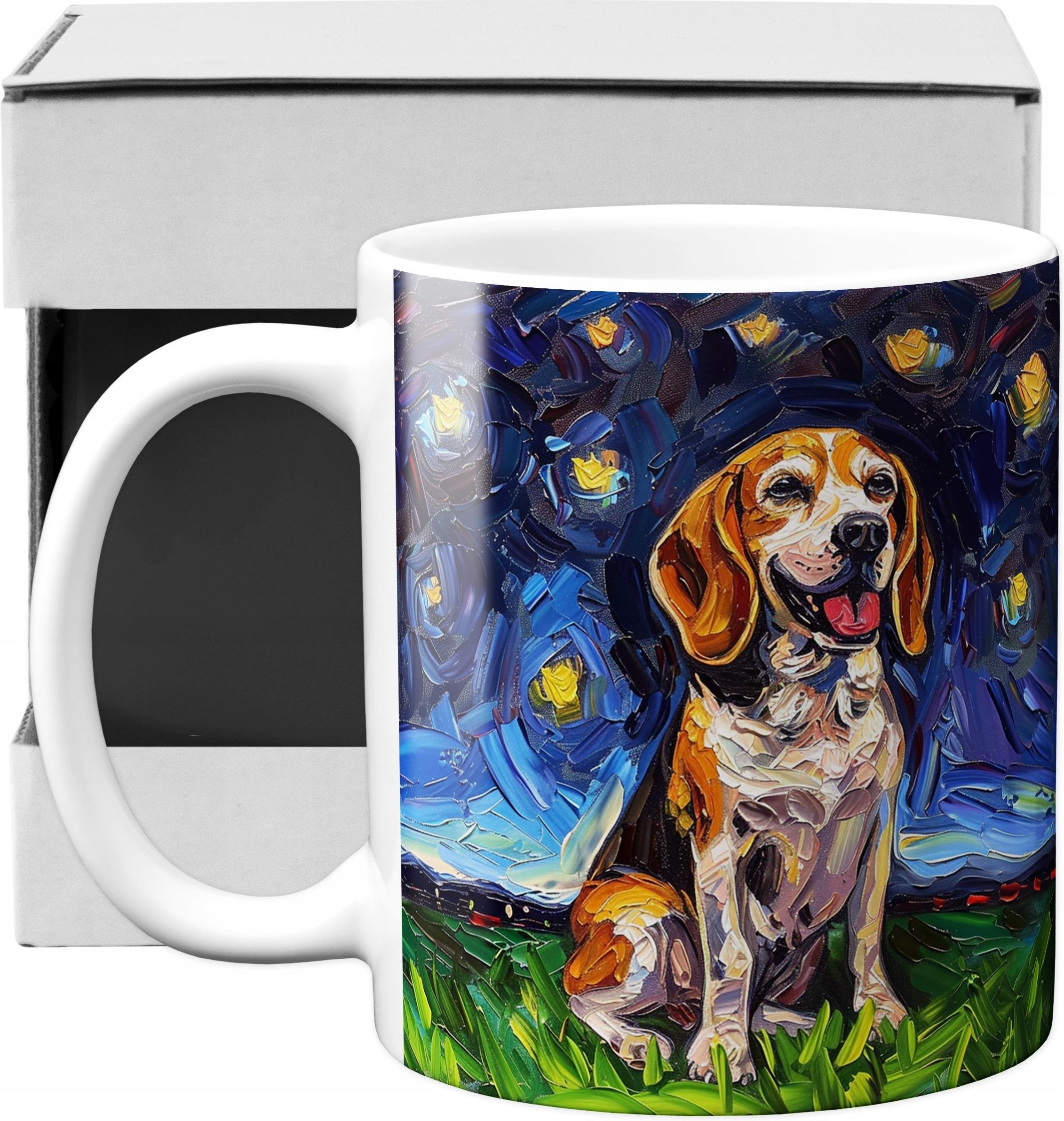 Beagle Starry Night Gwiaździsta Noc Kubek English Pies Dog Psiarz ...