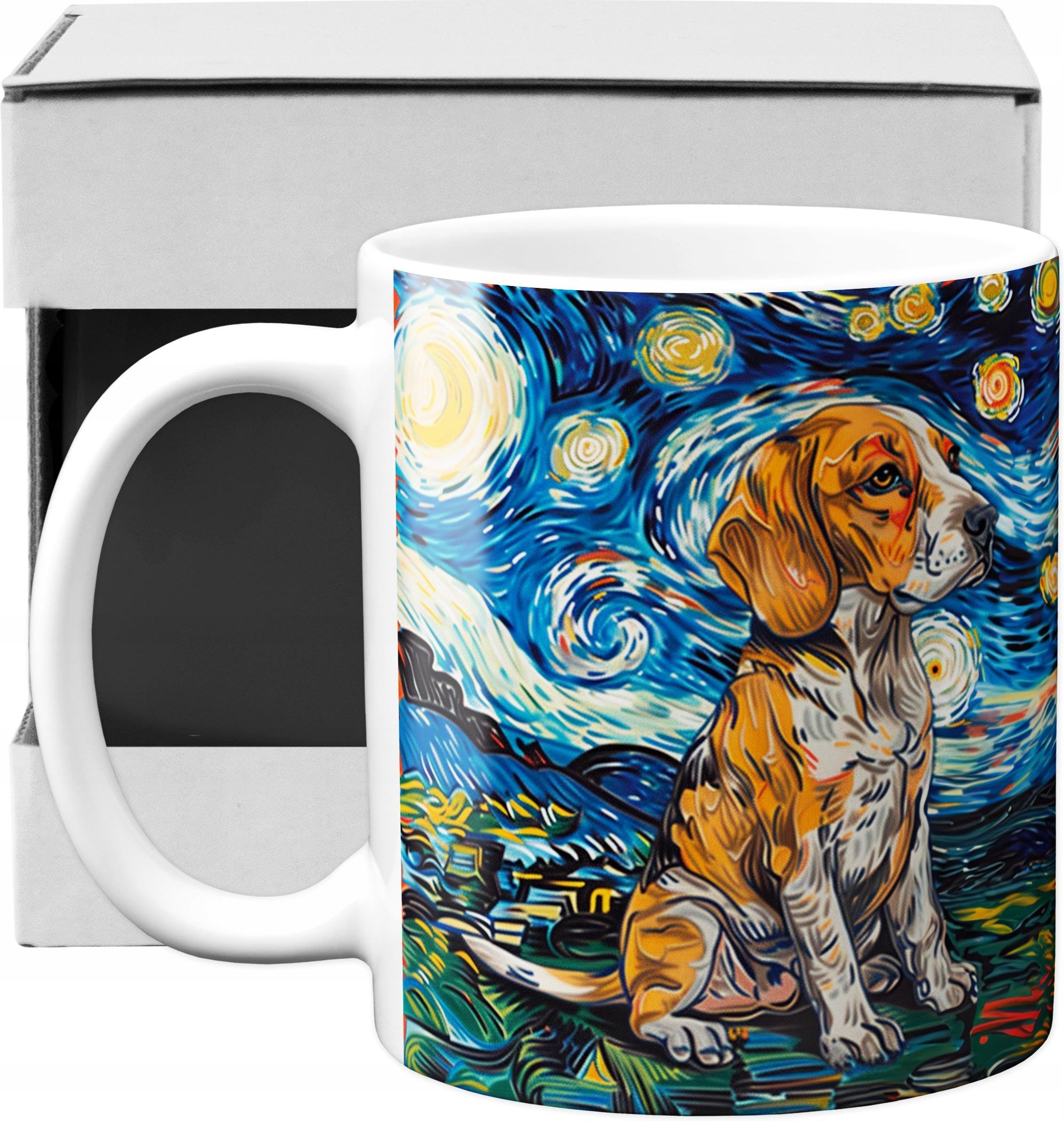 Beagle Starry Night Gwiaździsta Noc Kubek English Pies Dog Psiarz ...