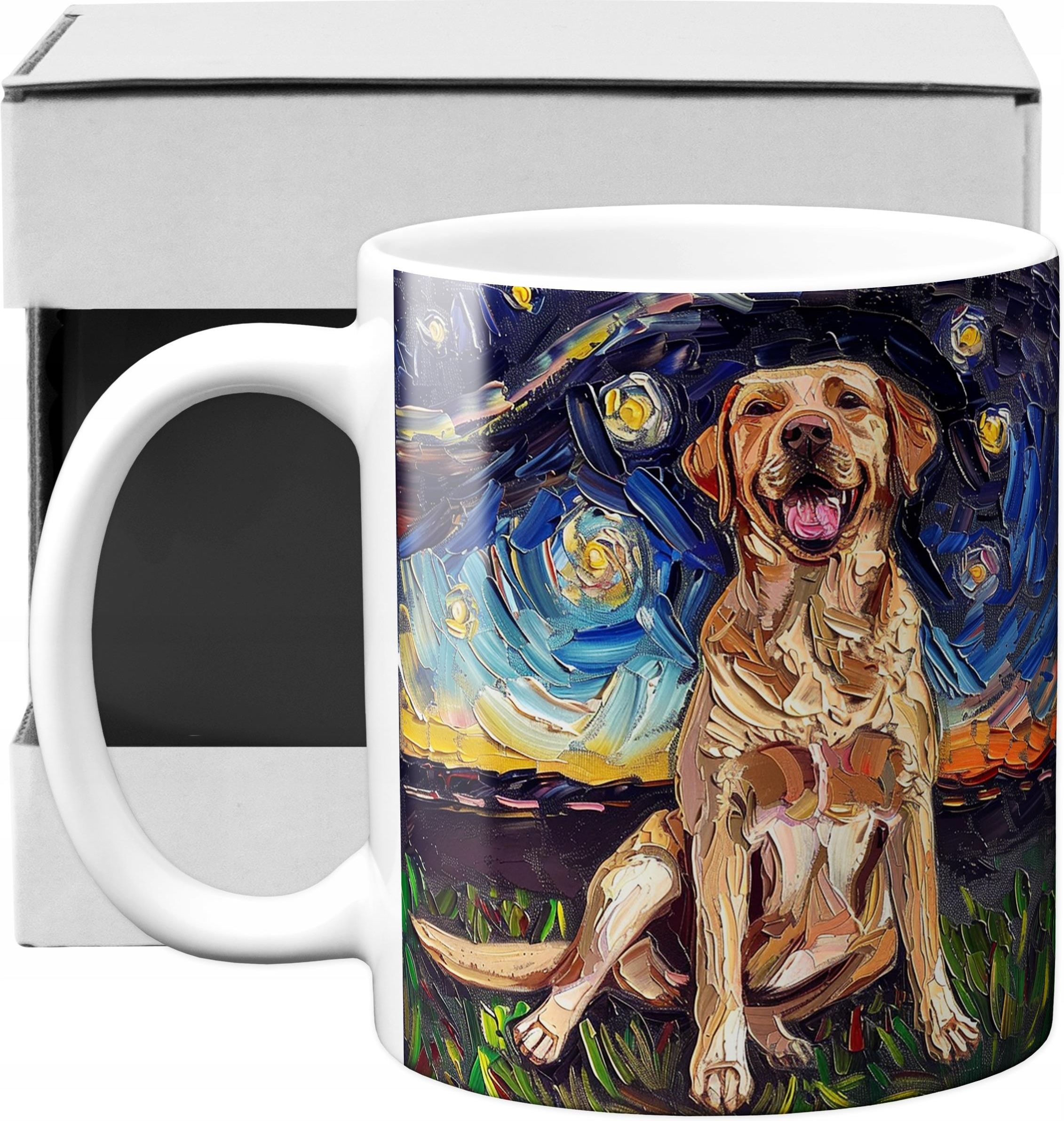 Labrador Retriever Starry Night Gwiaździsta Noc Kubek Pies Dog Lab ...