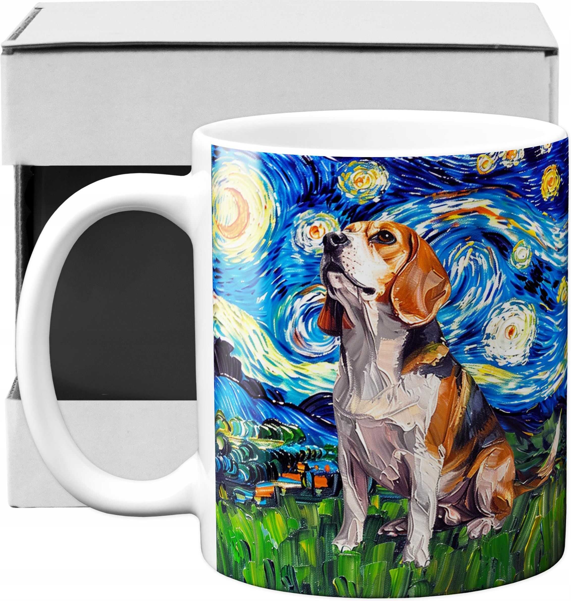 Beagle Starry Night Gwiaździsta Noc Kubek English Pies Dog Psiarz ...