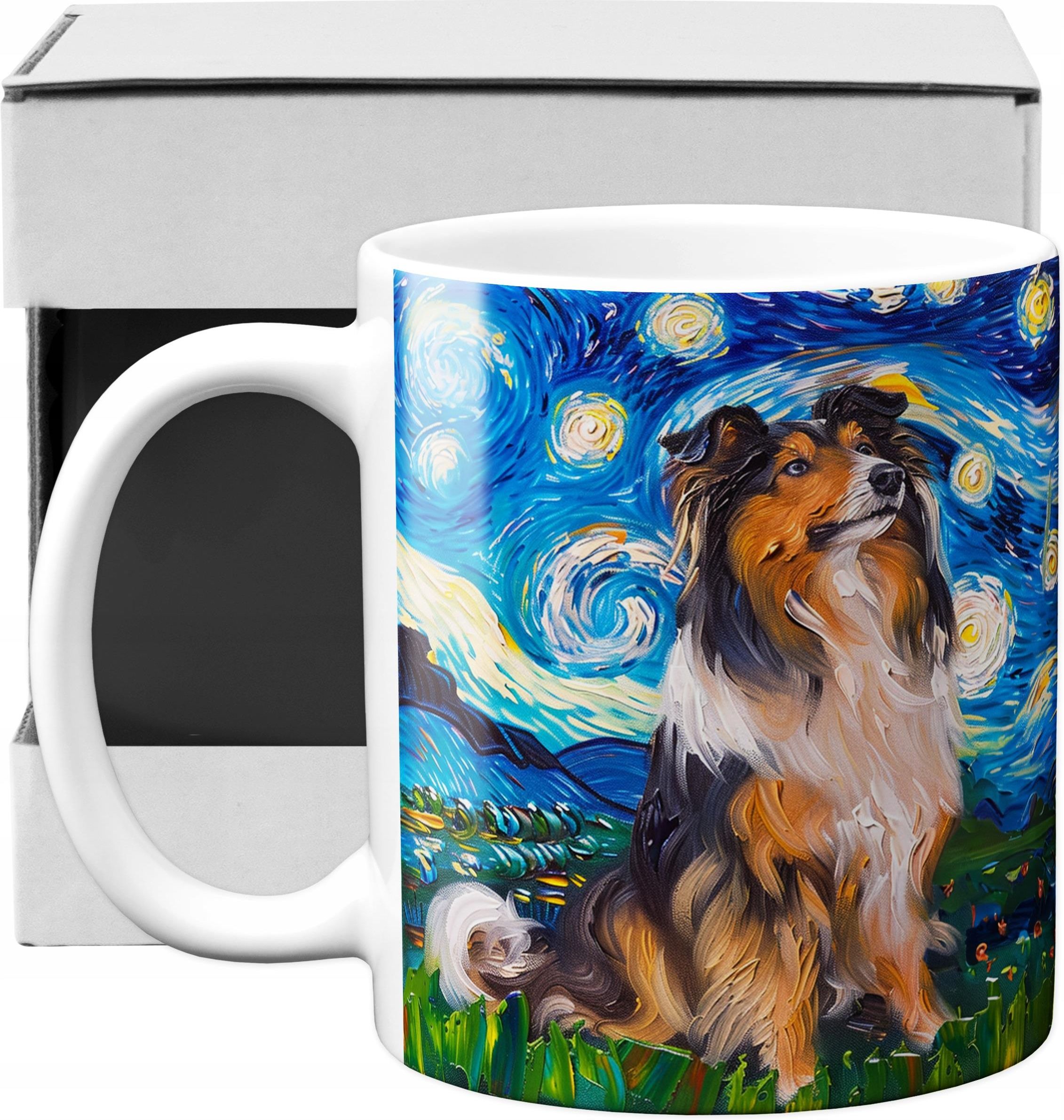 Owczarek Szetlandzki Starry Night Gwiaździsta Noc Kubek Pies Szetland ...