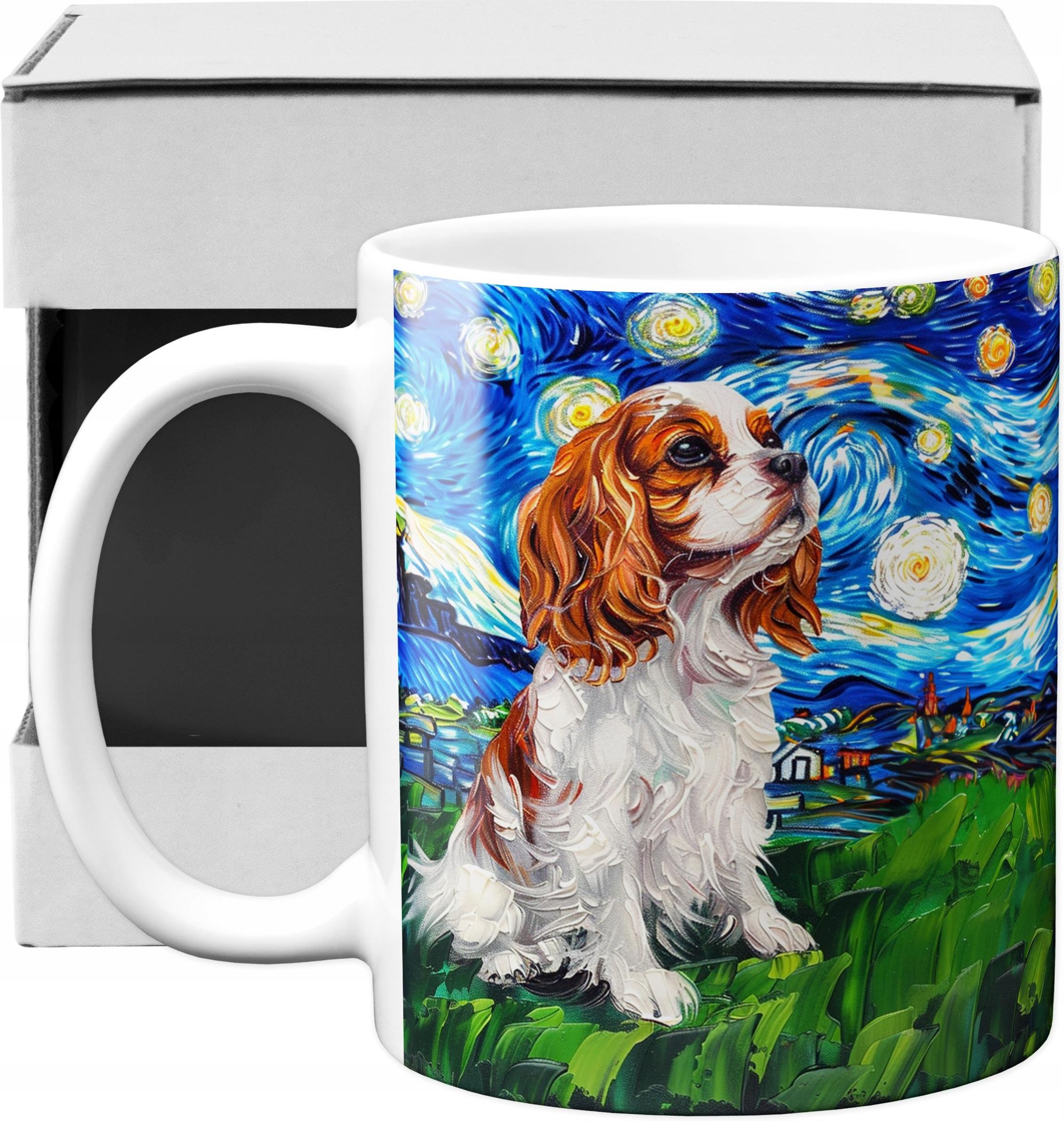 Cavalier King Charles Spaniel Starry Night Gwiaździsta Noc Kubek Pies ...