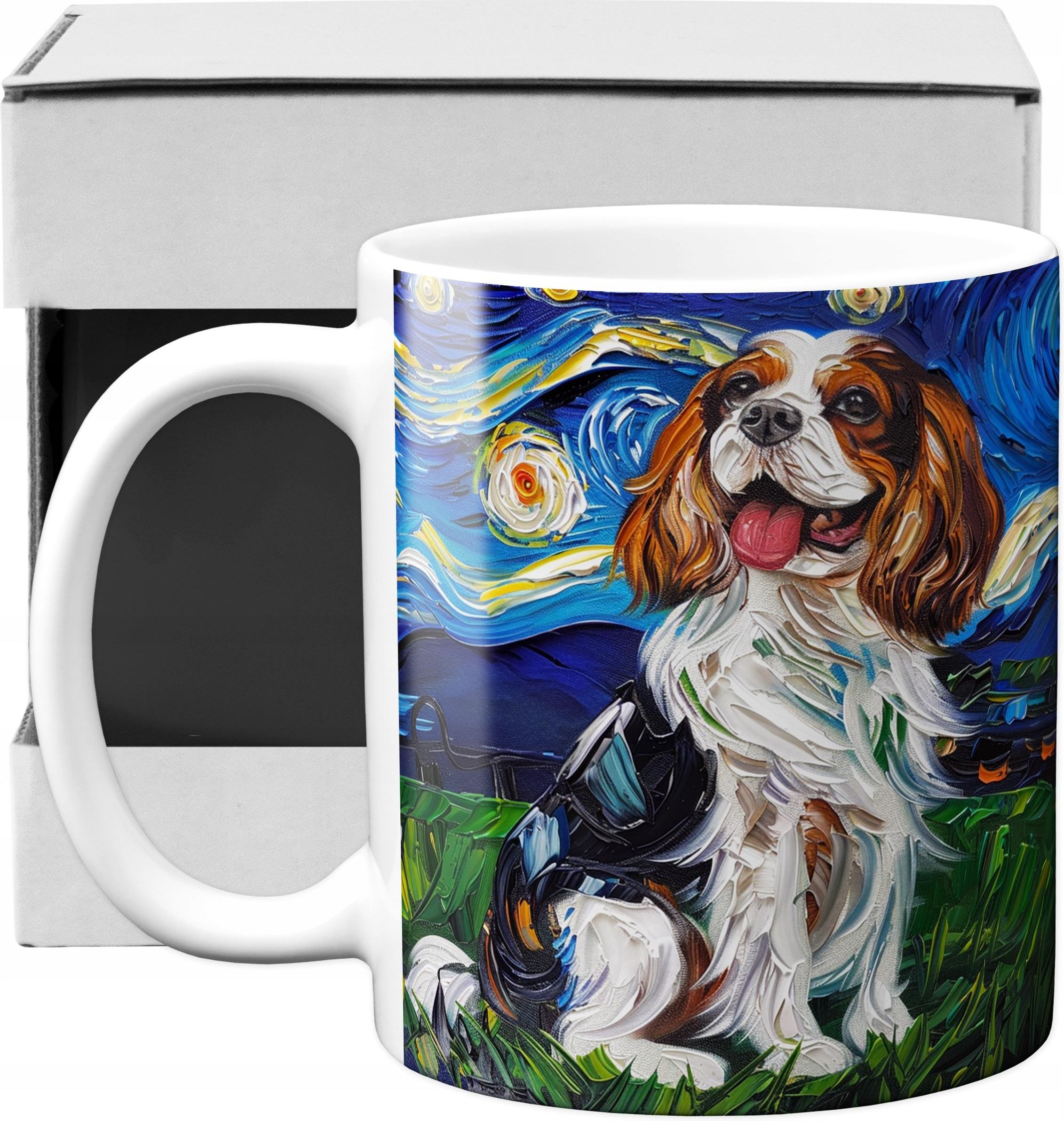 Cavalier King Charles Spaniel Starry Night Gwiaździsta Noc Kubek Pies ...