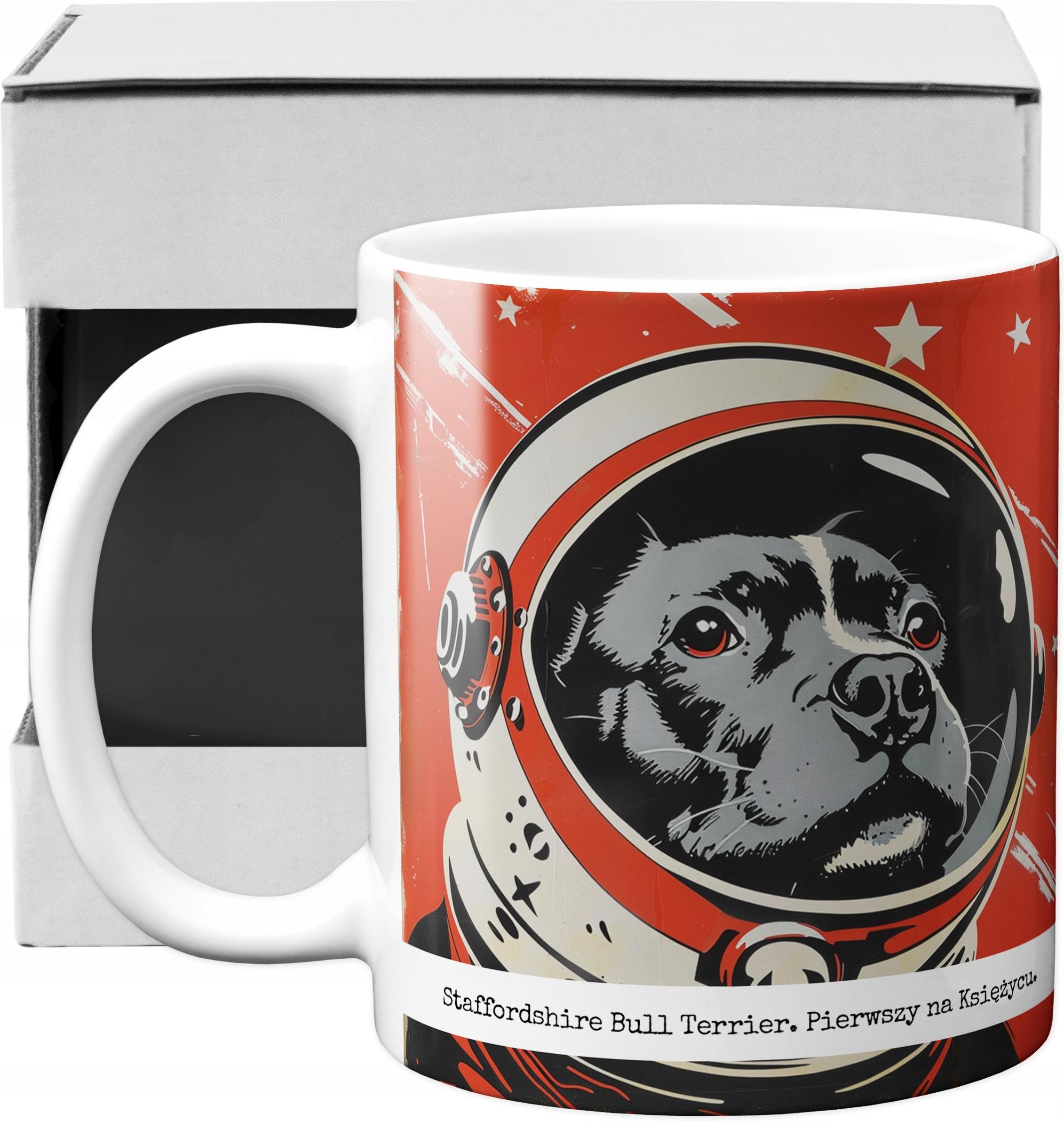 Kubek Z Psem Staffordshire Bull Terrier Staffik Pies Astronauta Dog ...