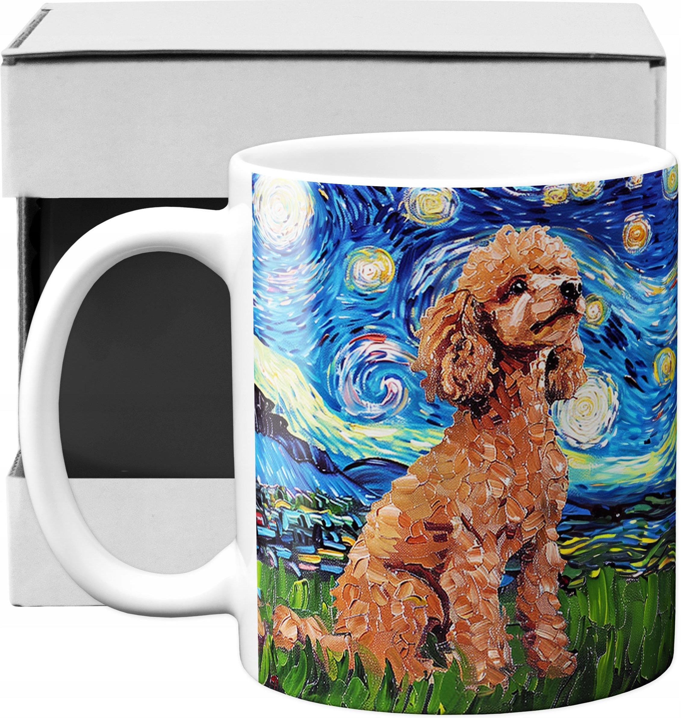Pudel Starry Night Gwiaździsta Noc Kubek Z Pudlem Pies Poodle Dog ...